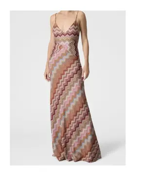 Missoni All Over Zigzag Long Dress - Multicolor