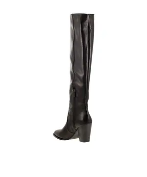STUART WEITZMAN Round Toe Zip Up Block Heel Boots