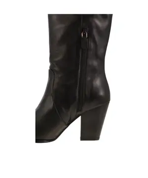 STUART WEITZMAN Round Toe Zip Up Block Heel Boots