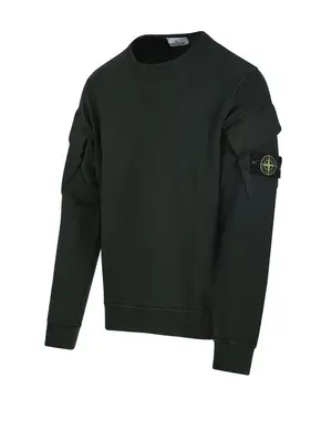 Stone Island Logo Patch Crewneck Sweatshirt - No