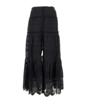 Isabel Marant Étoile Paoline Floral Lace Maxi Skirt - Black