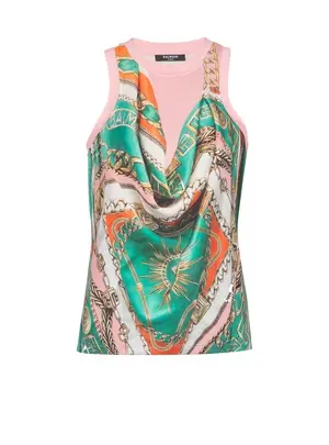 Balmain Foulard Print Vest Top