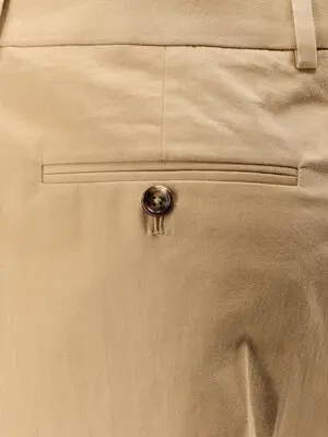 Celine Pleated Cotton Canvas Trousers - No
