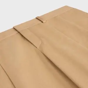 Celine Pleated Cotton Canvas Trousers - No