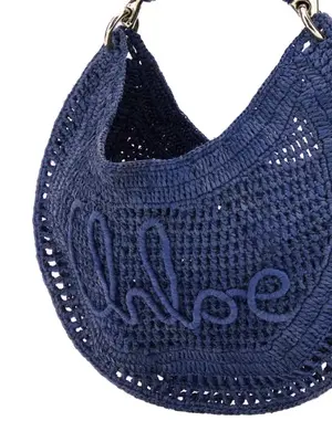 Chloé Summer Banana Woven Top Handle Bag - Blue