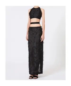 Max Mara Mxsfumetto Cut-out Crop Top - Black