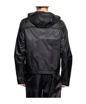 Alexander McQueen Allover Skull Jacquard Hooded Jacket