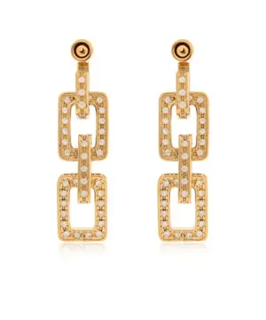 Marni Crystal Embellished Link Drop Earrings