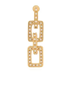 Marni Crystal Embellished Link Drop Earrings