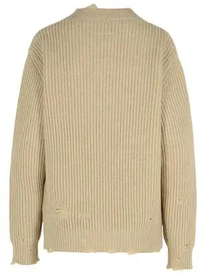 MAISON MARGIELA Distressed V-neck Jumper