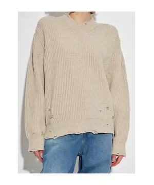 MAISON MARGIELA Distressed V-neck Jumper