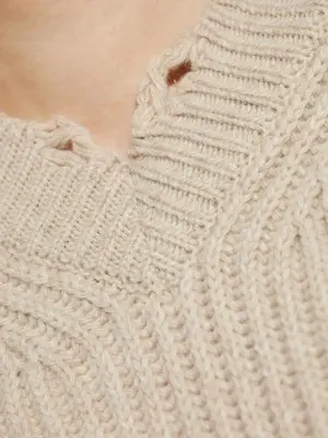 MAISON MARGIELA Distressed V-neck Jumper