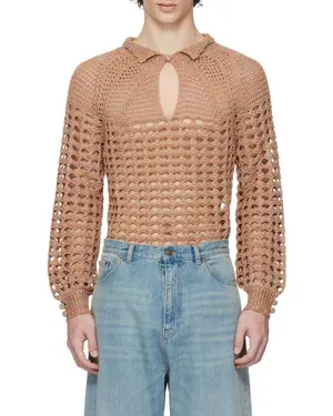 Valentino Garavani Crochet High Neck Jumper