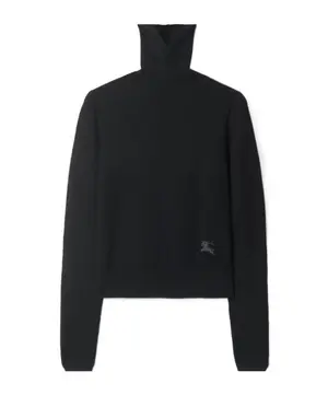 Burberry Embroidered Turtleneck Jumper - Black