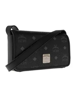 Mcm Monogram Embossed Flap Shoulder Bag