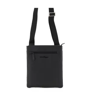 FERRAGAMO Logo-plaque Messenger Bag - Black