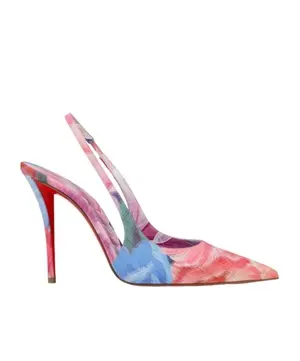 CHRISTIAN LOUBOUTIN Printed Slingback High Heel Pumps - Multi-color