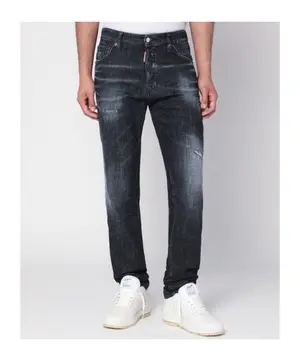 Dsquared2 Cool Guy Straight Leg Distressed Jeans - Black