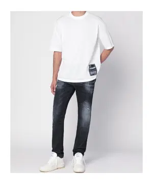 Dsquared2 Cool Guy Straight Leg Distressed Jeans - Black