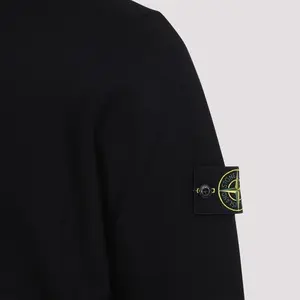 Stone Island Logo Patch Crewneck Sweater - Black