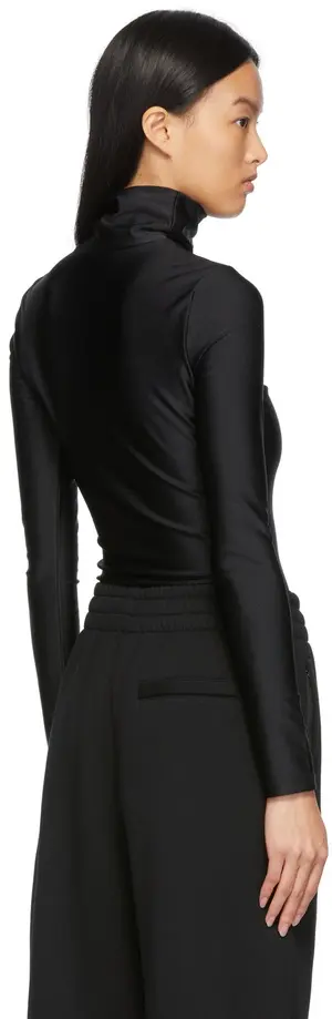 Alexander Wang Long Sleeve Turtleneck Bodysuit With Logo Detail
