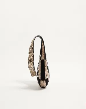 Valentino Garavani Vlogo Signature Chevron Shoulder Bag - Black