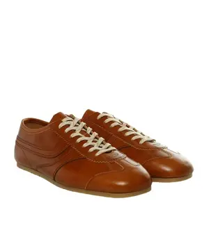 Dries Van Noten Lace-up Low-top Sneakers - Cognac