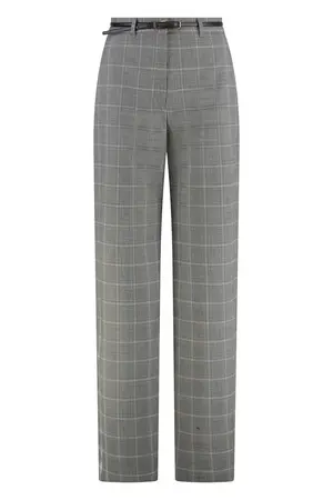 Max Mara Mazurca Prince Of Wales Trousers - Gray