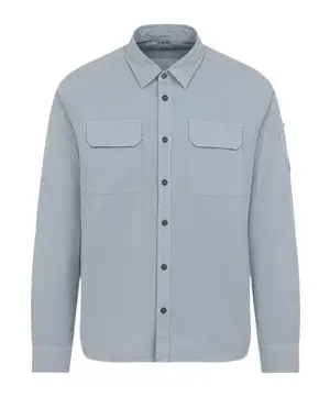 C.P. COMPANY Long-sleeved Button-up Shirt - Gray