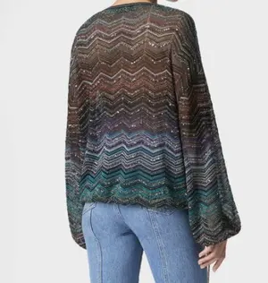 Missoni Chevron V-neck Top