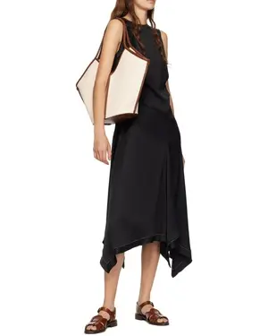 Hereu Calella Open Top Tote Bag - Beige/chestnut