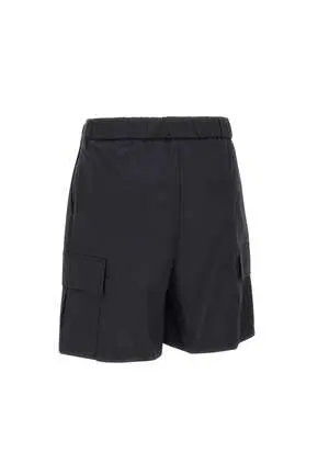 KAOS High Waisted Poplin Cotton Shorts