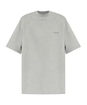 Attico Logo Embroidered Oversized T-shirt - Gray