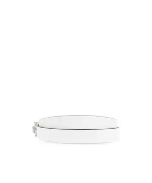 Tory Burch Leather Belt With Silver Metal Buckle