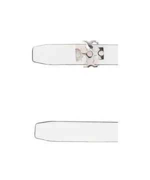 Tory Burch Leather Belt With Silver Metal Buckle