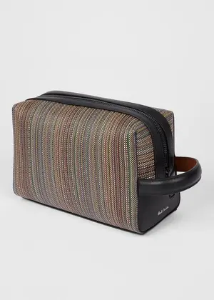 Paul Smith Signature Stripe' Coated Canvas Wash Bag