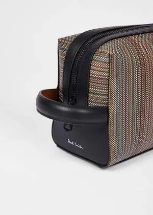 Paul Smith Signature Stripe' Coated Canvas Wash Bag