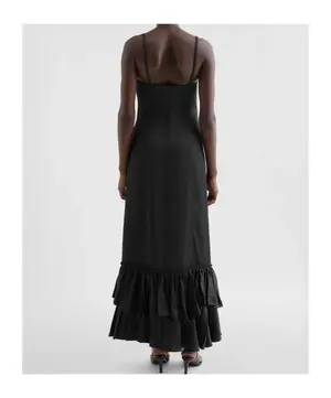 JIL SANDER Silk Blend Ruffle Dress