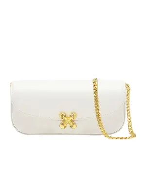 Alexander McQueen Small Skull Flower Embellished Shoulder Bag - Ivory