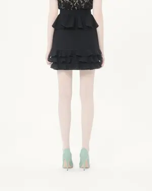 Valentino Garavani Ruffled Mini Skirt With Bow Detail