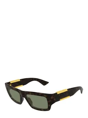 Bottega Veneta Rectangle Frame Sunglasses - Black