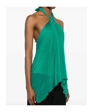 Max Mara Halter Neck Pleated Top - No
