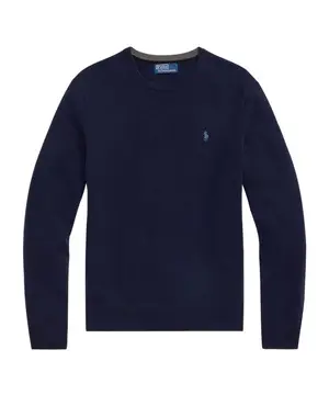 Polo Ralph Lauren Embroidered Crewneck Knit Jumper - Hunter Navy