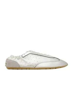 Saint Laurent Lewis Lace-up Sneakers - Light Silver