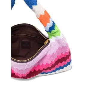 Missoni Zigzag Patterned Zipped Tote Bag - Pink