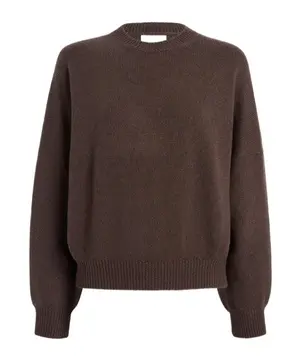 KHAITE Khaite Crewneck Drop Shoulder Cashmere Jumper
