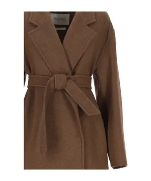 Max Mara Belted Long-sleeved Coat