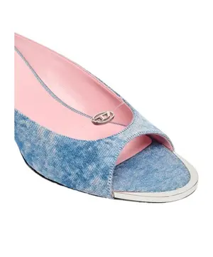 DIESEL® Jacquard Kitten-heel Mules