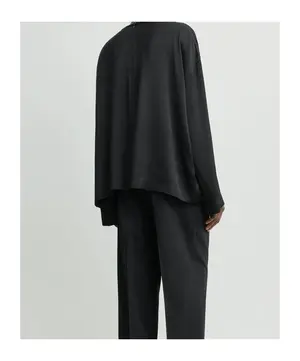 TOTEME Boxy Satin Top - Black