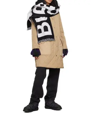 Burberry Logo Printed Fringed Scarf